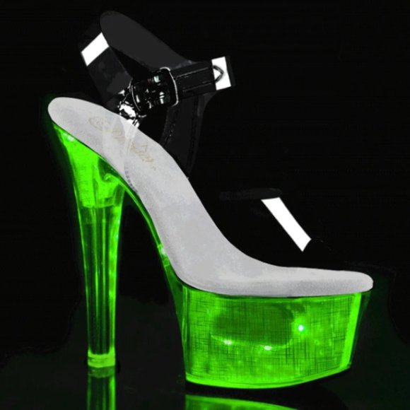 Pleaser | Shoes | 6 Heel 2 4 Platform Led Illuminated Ankle Strap ...